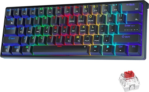 AULA F3261 Wired Mechanical RGB Keyboard - Grey/Black (Red Switch), B ...