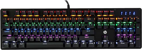 HP GK100 RGB Mechanical Wired Gaming Keyboard (Blue Switches) - White ...