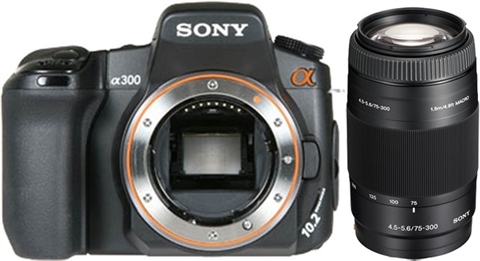 Sony Alpha 300 DSLR-A300 10.2M 75-300mm, A - CeX (MY): - Buy, Sell, Donate