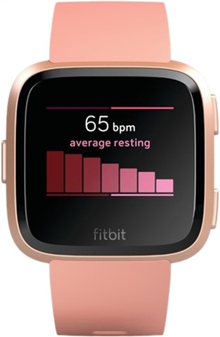 Fitbit Versa Health and Fitness Smartwatch SE Black Band Rose Gold, C ...
