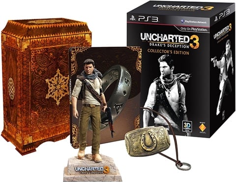 Uncharted 3 Collector's Ed. w/Statue, Necklace & Belt Buckle (No DLC ...
